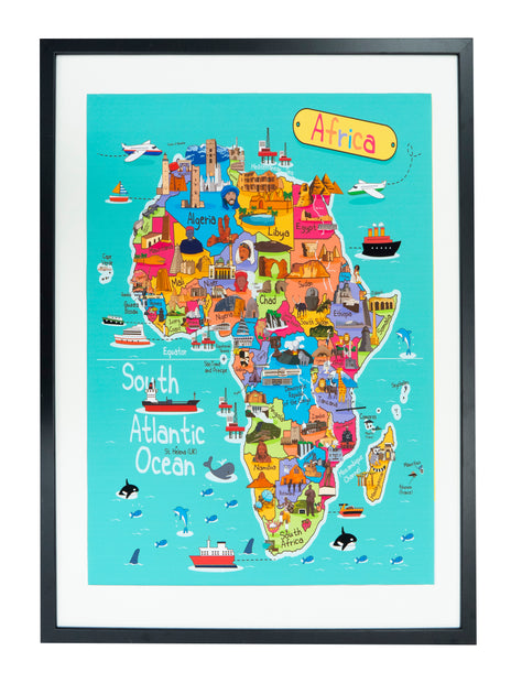 Africa Map Poster – Kids Swag
